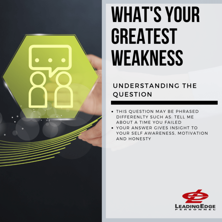 Greatest Weakness: How to Answer - LeadingEdge Personnel