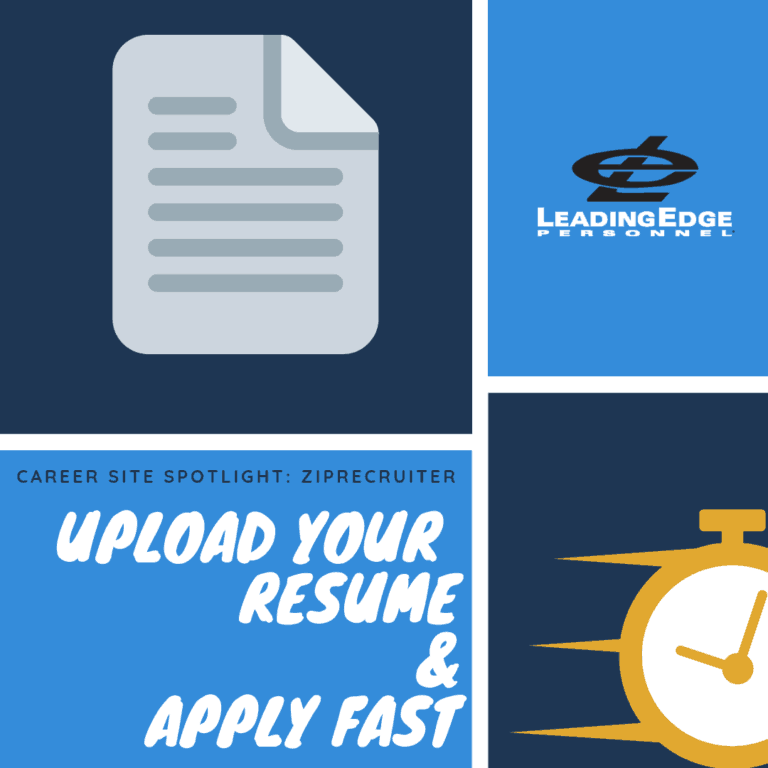 Upload Your Resume & Apply Fast - LeadingEdge Personnel